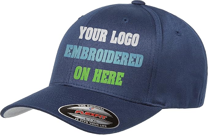 Custom Hat. Flexfit 6277. Flexfit 6477. Embroidered. Your Own Logo ...