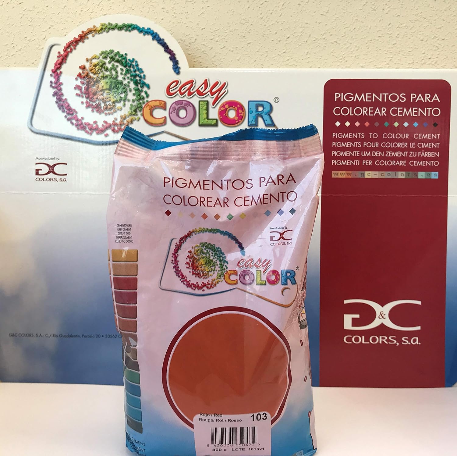 Easy Color Rojo 103 para cemento, mortero y hormigón (Pigmento Rojo ...