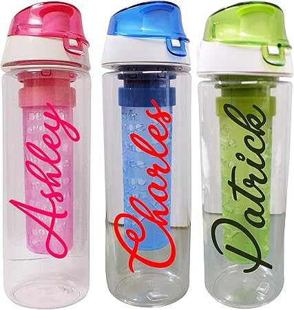 Water Bottle Name Stickers, Personal Name Tag, Kids Name Decal ...