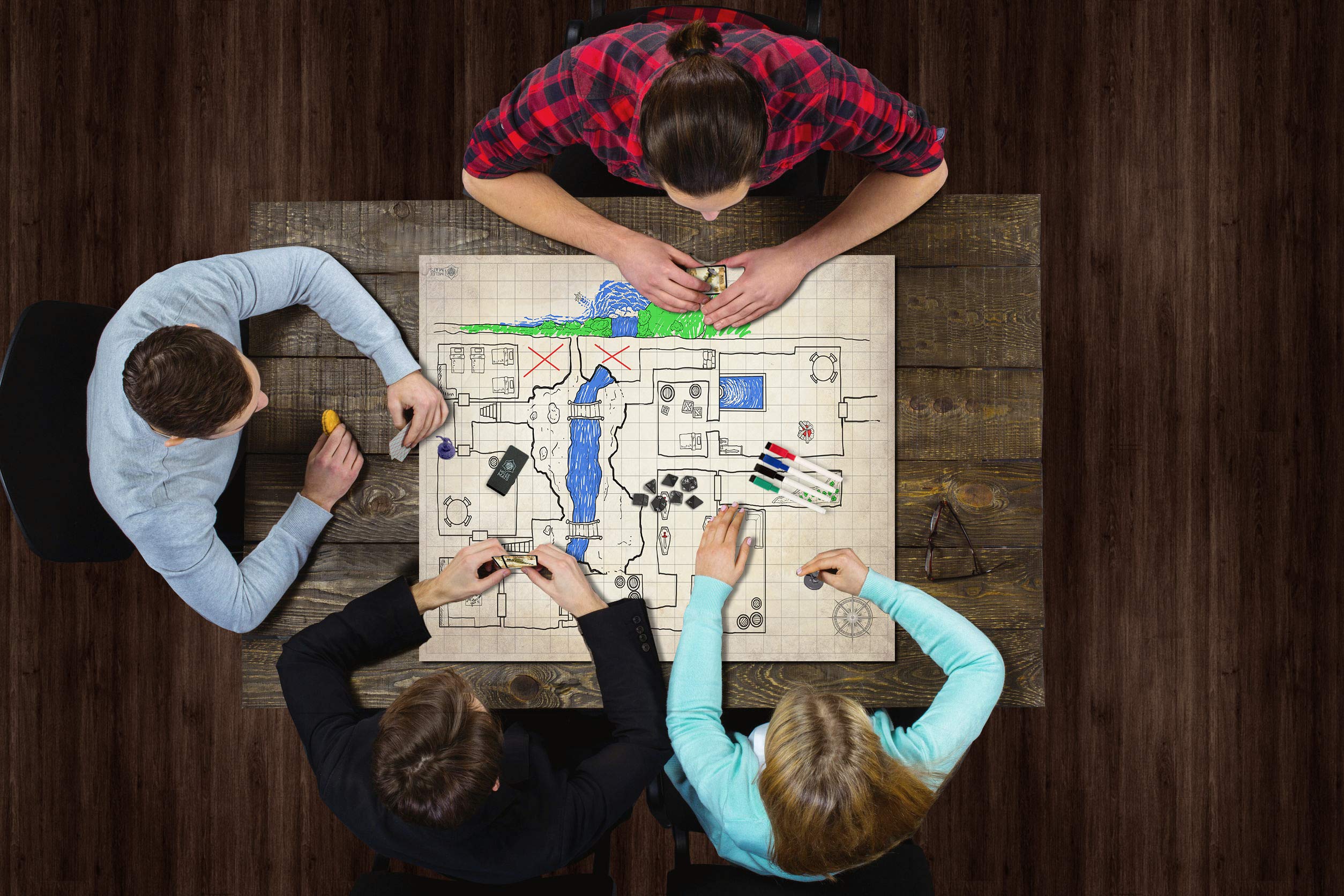 Battle Game Mat for DND - Tabletop Board Game Map for Dungeons and ...