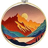 Amazon.com: mozhijing Landscape Embroidery Stamped Pattern.Scenery ...