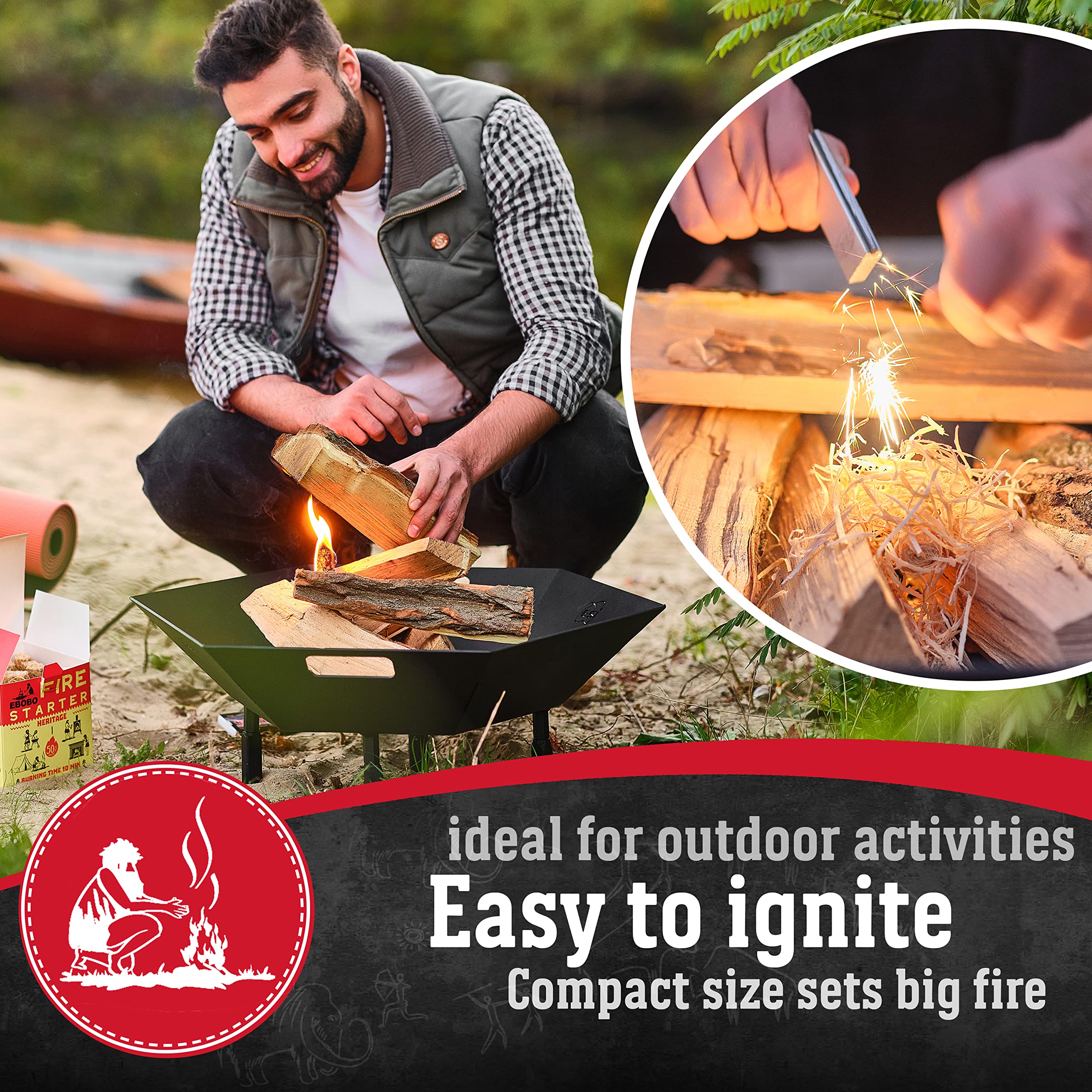 Mua 50 Fire Starters for Fireplace, Wood Stove, Campfires, Grill, Fire ...