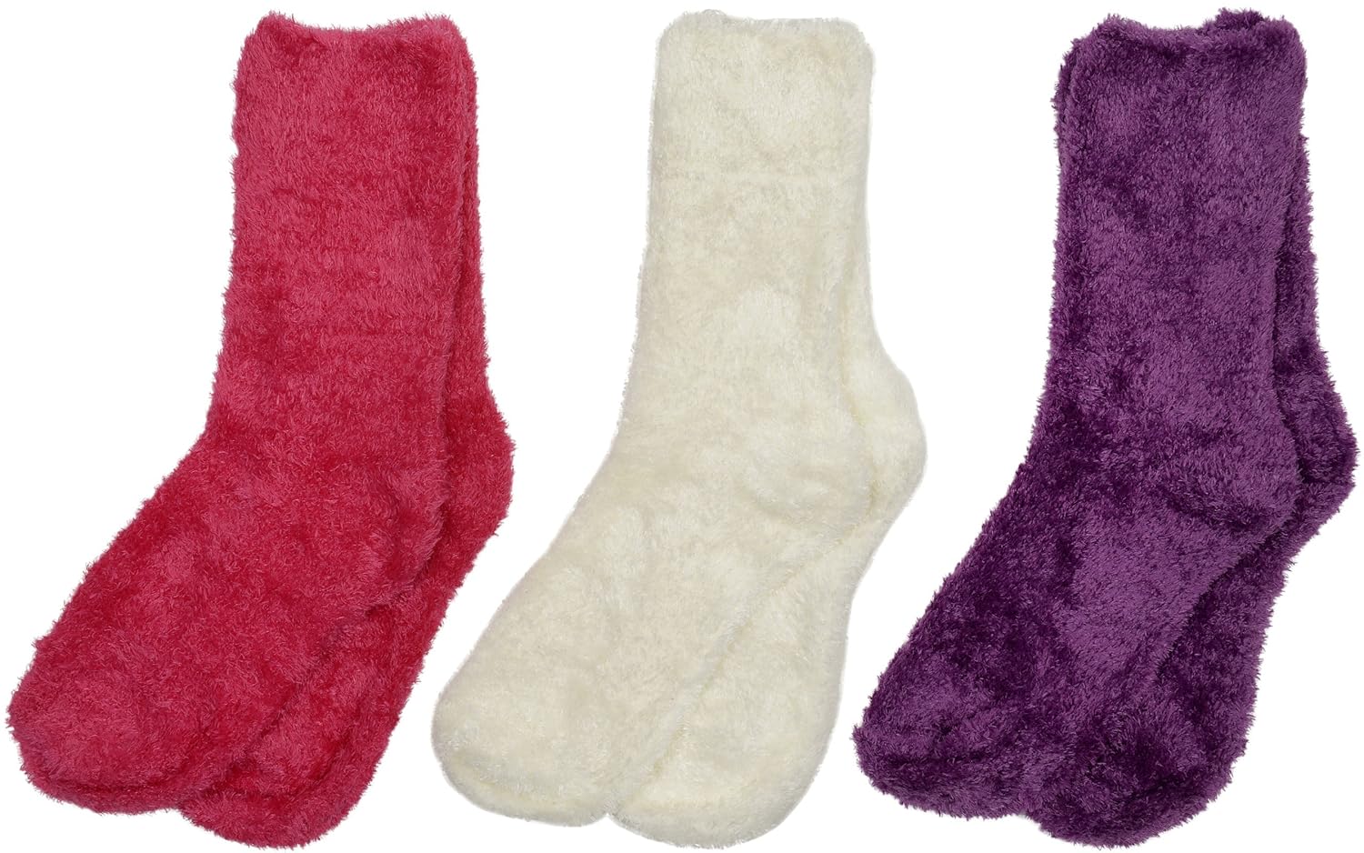 Soft & Warm Microfiber Fuzzy Socks- Multiple Colors- One Size - Sets of ...
