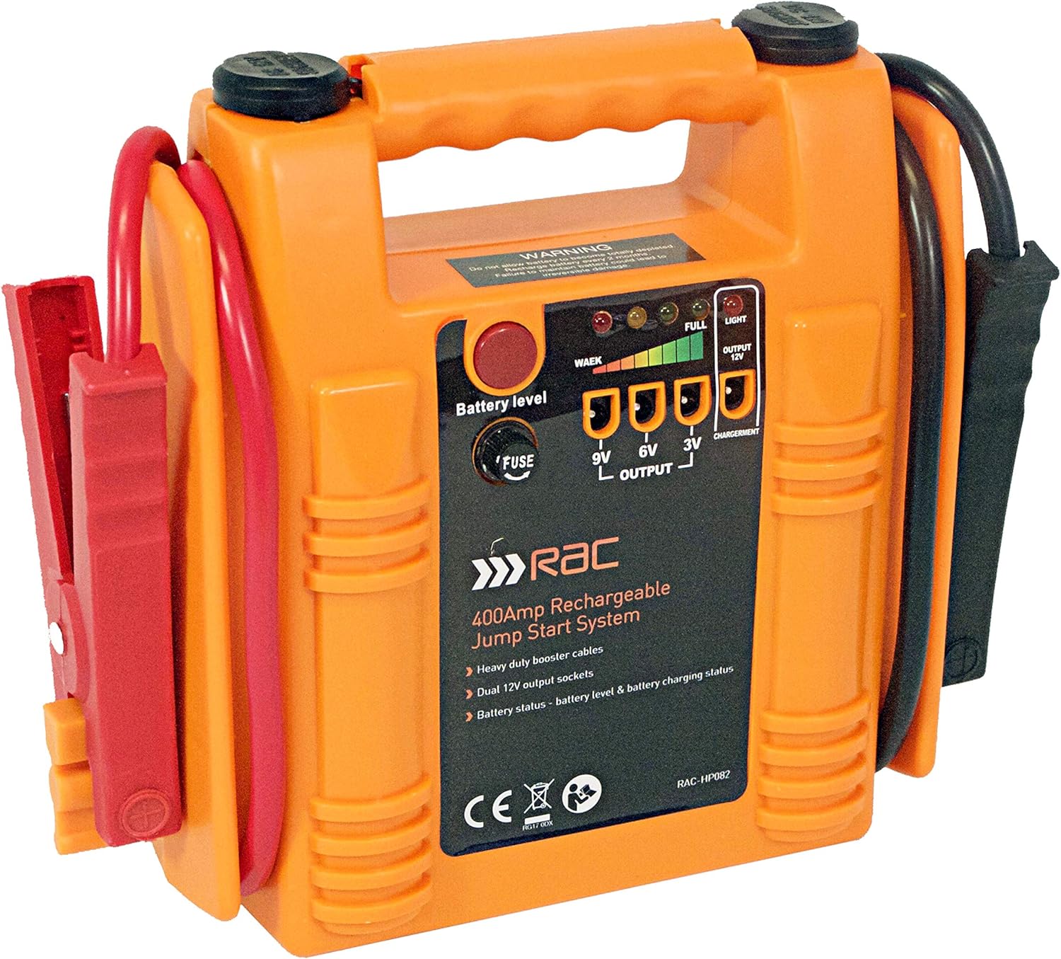 RAC 400 Amp Rechargeable Jump Start System HP082 – For Car Batteries up ...