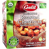 Amazon.com : Galil Organic Roasted Chestnuts - 3.5 Oz Bags (Pack Of 6 ...