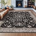 Amazon.com: Hazo Haus Black Modern Farmhouse 5x8 Area Rug for Living ...