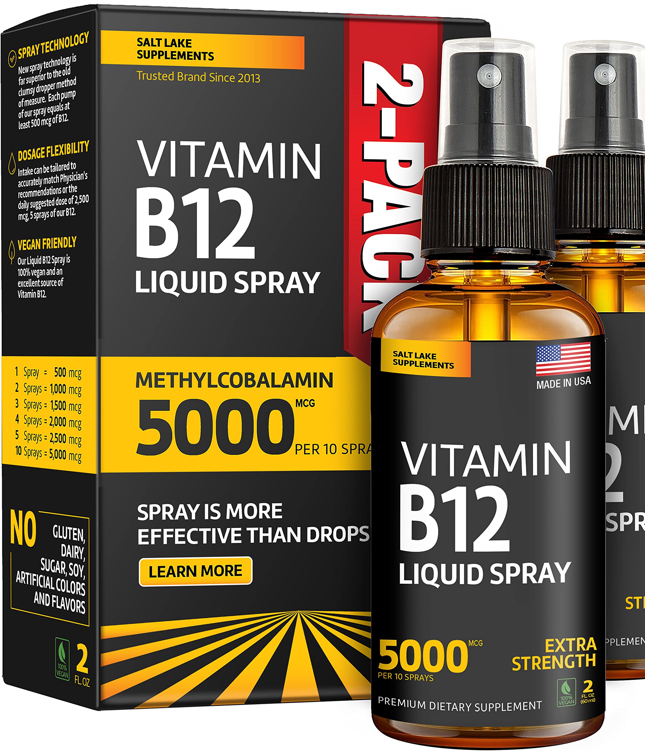 Mua (2 Pack) - Liquid B12 Spray - Vitamin B12 Sublingual - Vegan B12 ...