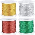 Amazon.com: 440 Yards Metallic Cord Tinsel Rope for Craft Jewelry ...