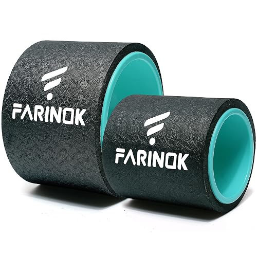 Yoga Wheel Set of 2, Upgraded 10MM Thick Back Wheels for Pain Relief ...