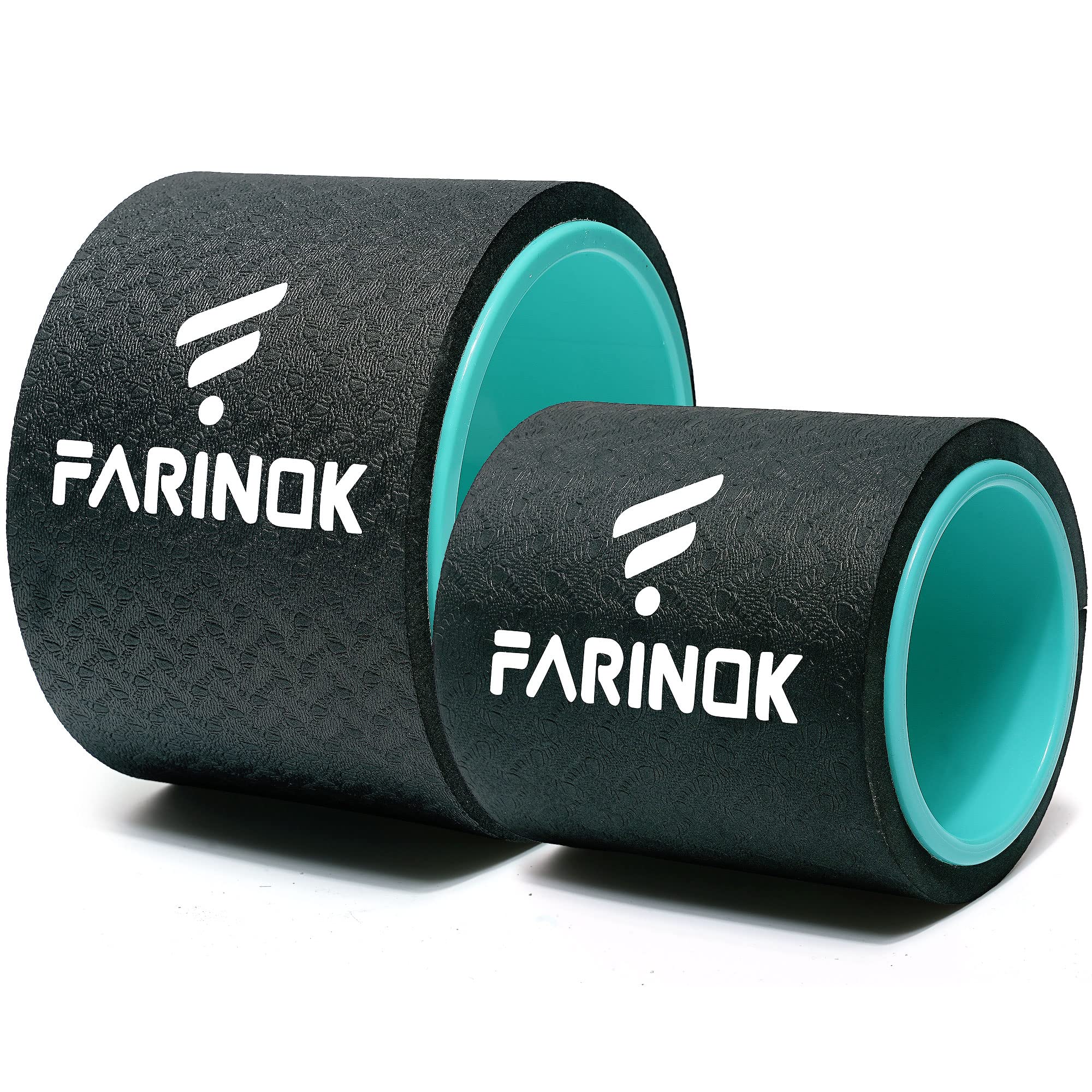 Yoga Wheel Set of 2, Upgraded 10MM Thick Back Wheels for Pain Relief ...