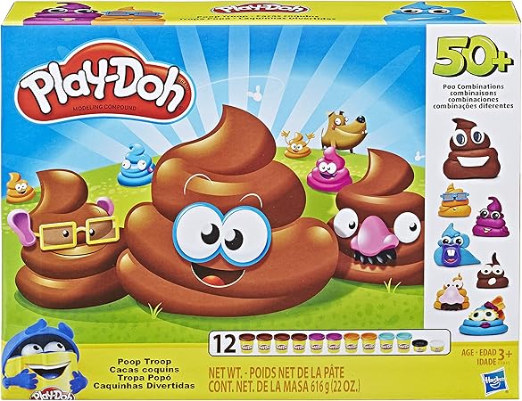 Play-Doh - Poop Troop Playset - 50+ Poo Combinations - 12 Tubs of Dough ...