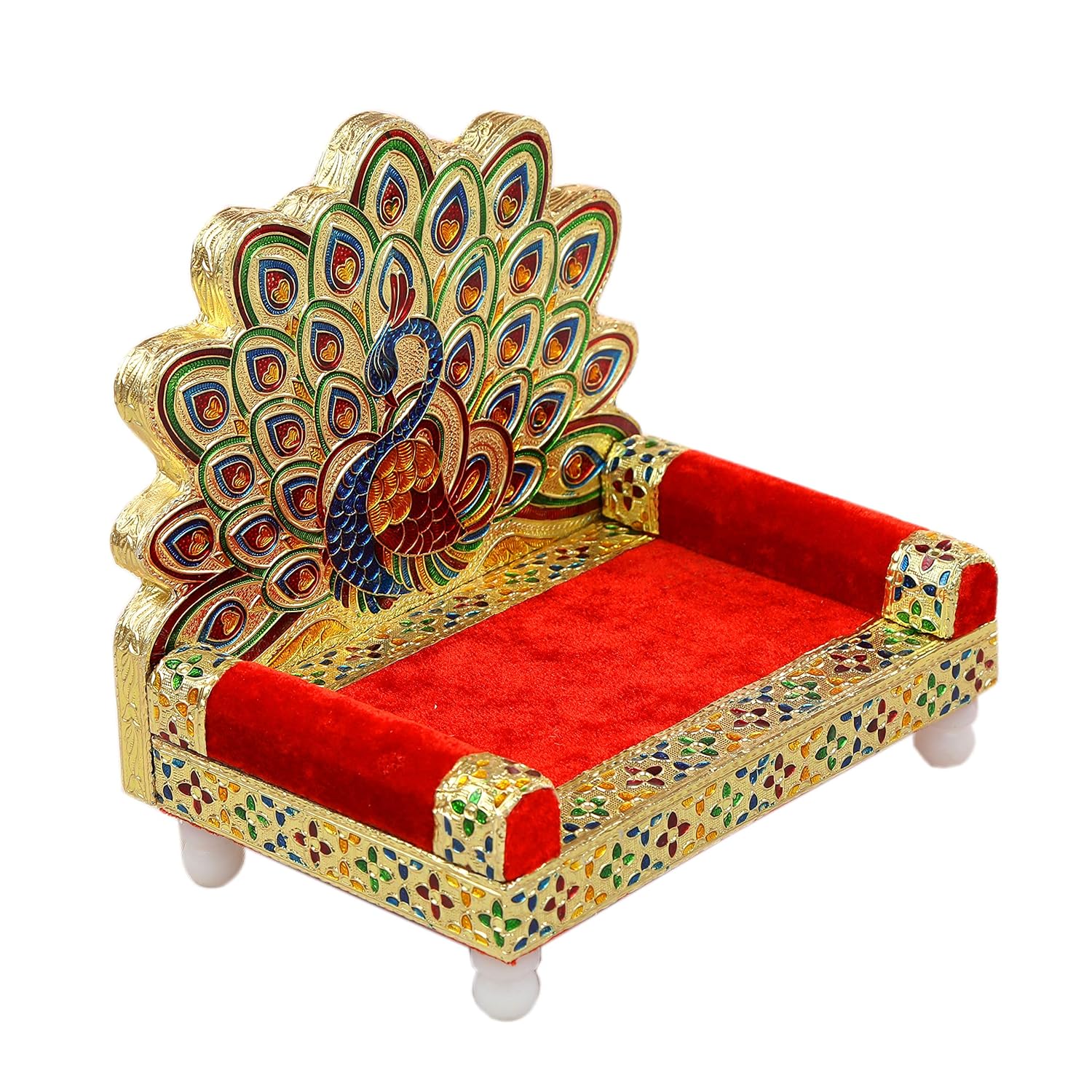 Buy Navrang Wooden Meenakari Singhasan for Laddu Gopal Sinhasan for ...