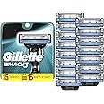 Amazon.com: Mach3 Razor Refills for Men, 15 Razor Blade Refills ...