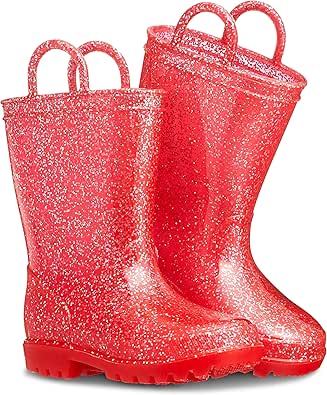 Amazon.com | ZOOGS Kids Glitter Rain Boots for Girls and Toddlers ...