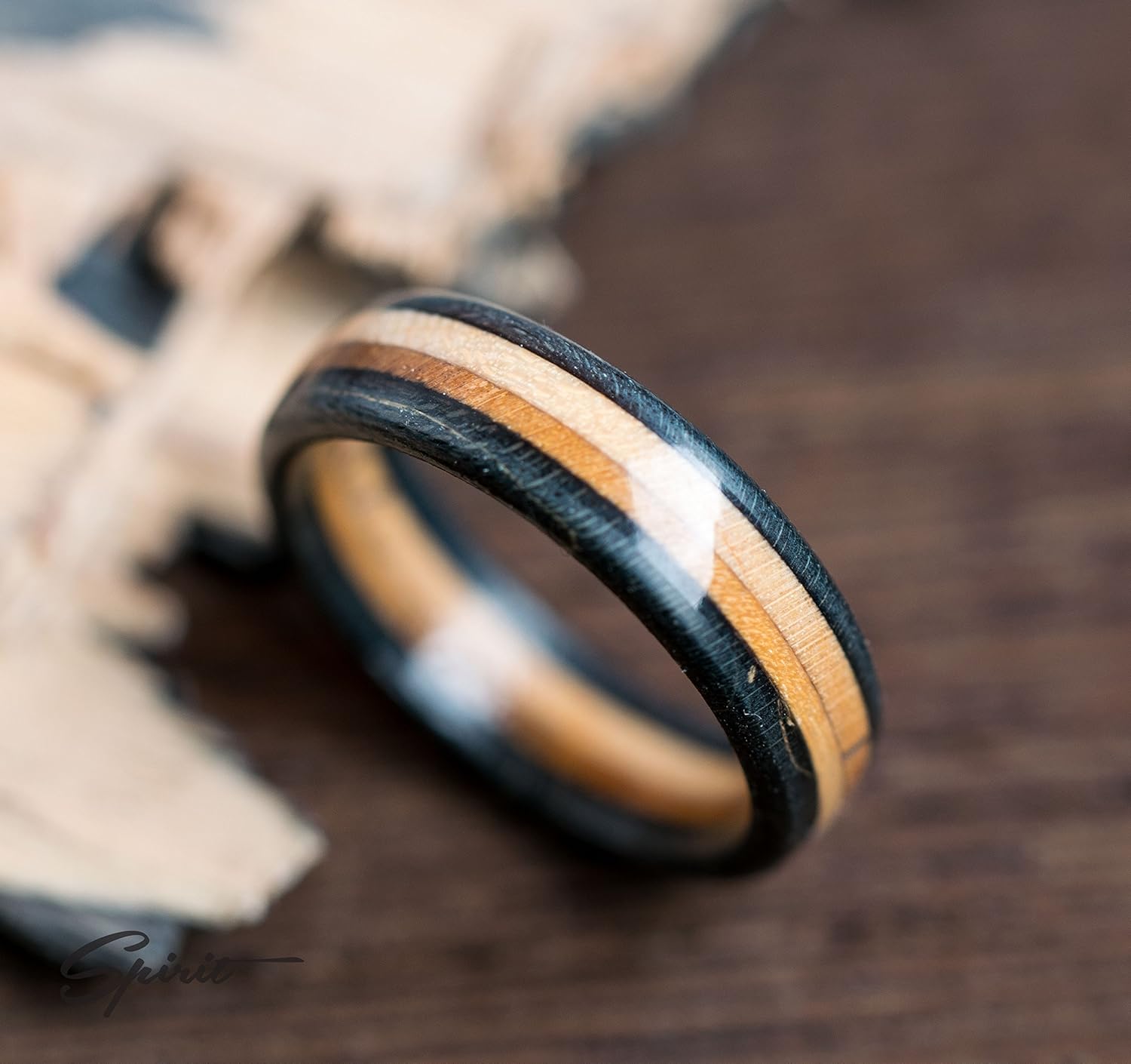 Recycled Skateboard Ring - Wooden ring - Wedding - Engagement - Wood ...