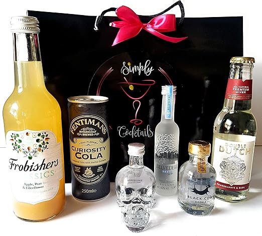 Triple Premium Vodka Luxury Gift Bag Set Miniature Collection: Amazon ...
