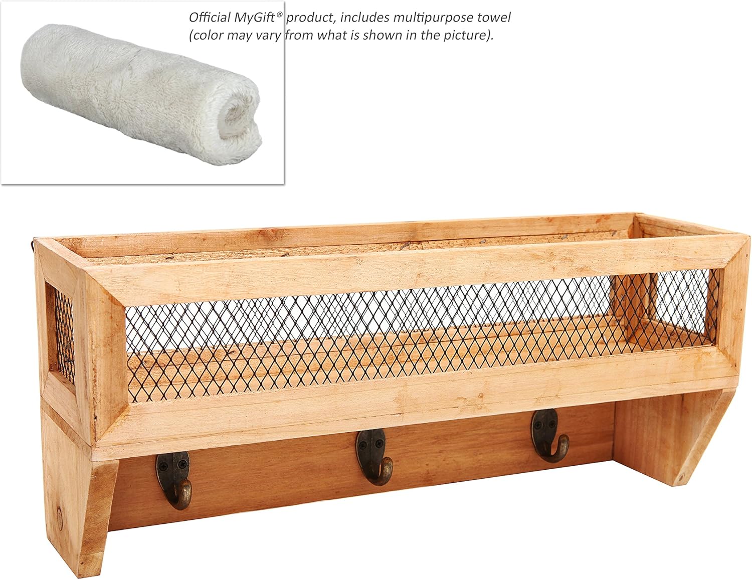 MyGift Country Rustic Wood & Metal Wall Mounted Mail Organizer/Letter ...