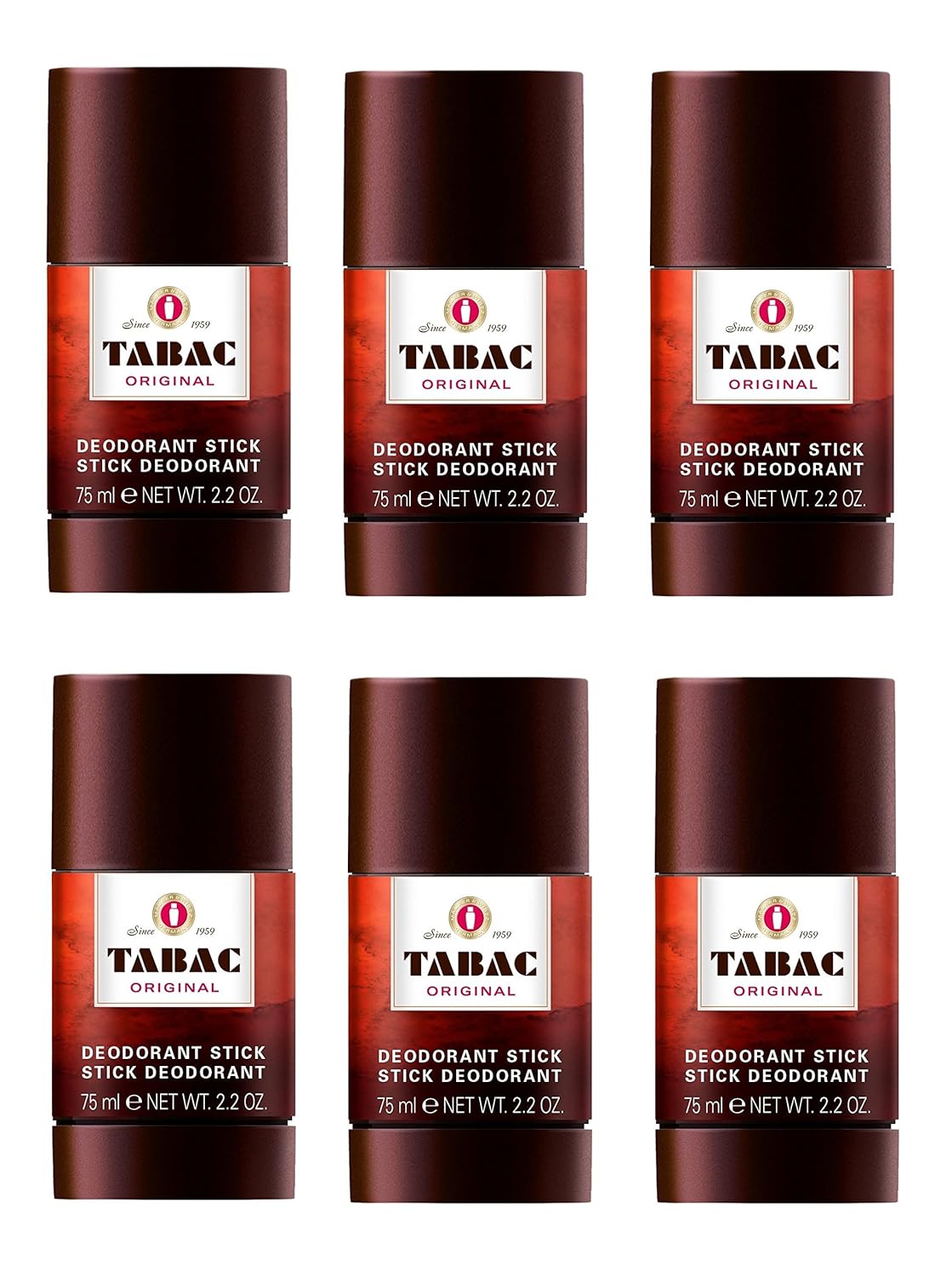 SIX PACKS of Tabac Original Deodorant Stick 75ml: Amazon.co.uk: Beauty