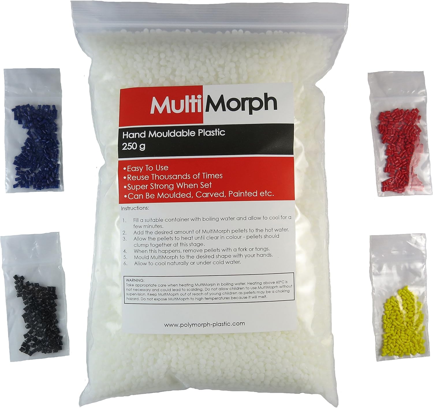 Multimorph – Polymorph Mouldable Plastic Pellets 250g in Resealable Bag ...