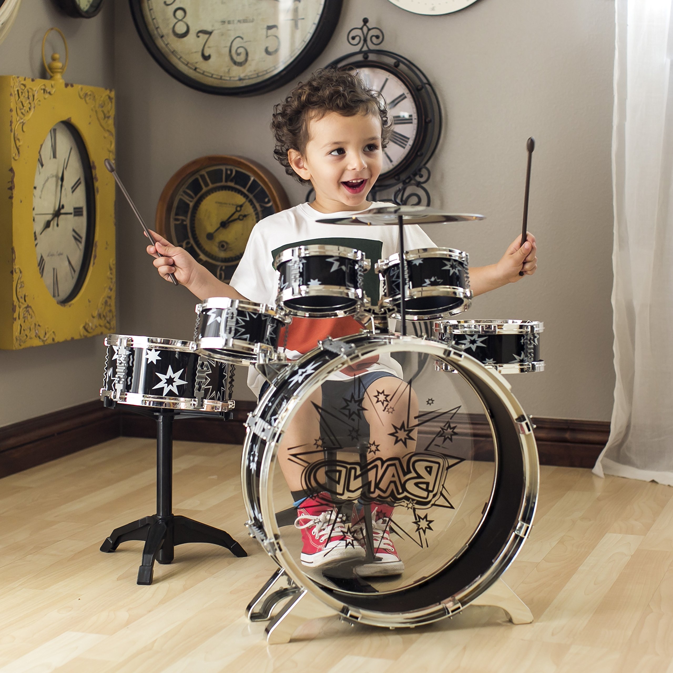 Best Choice Products 11-Piece Kids Starter Drum Set For Beginner ...
