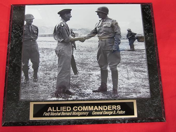 Amazon.com: George Patton Bernard Montgomery WWII Collector Plaque w ...