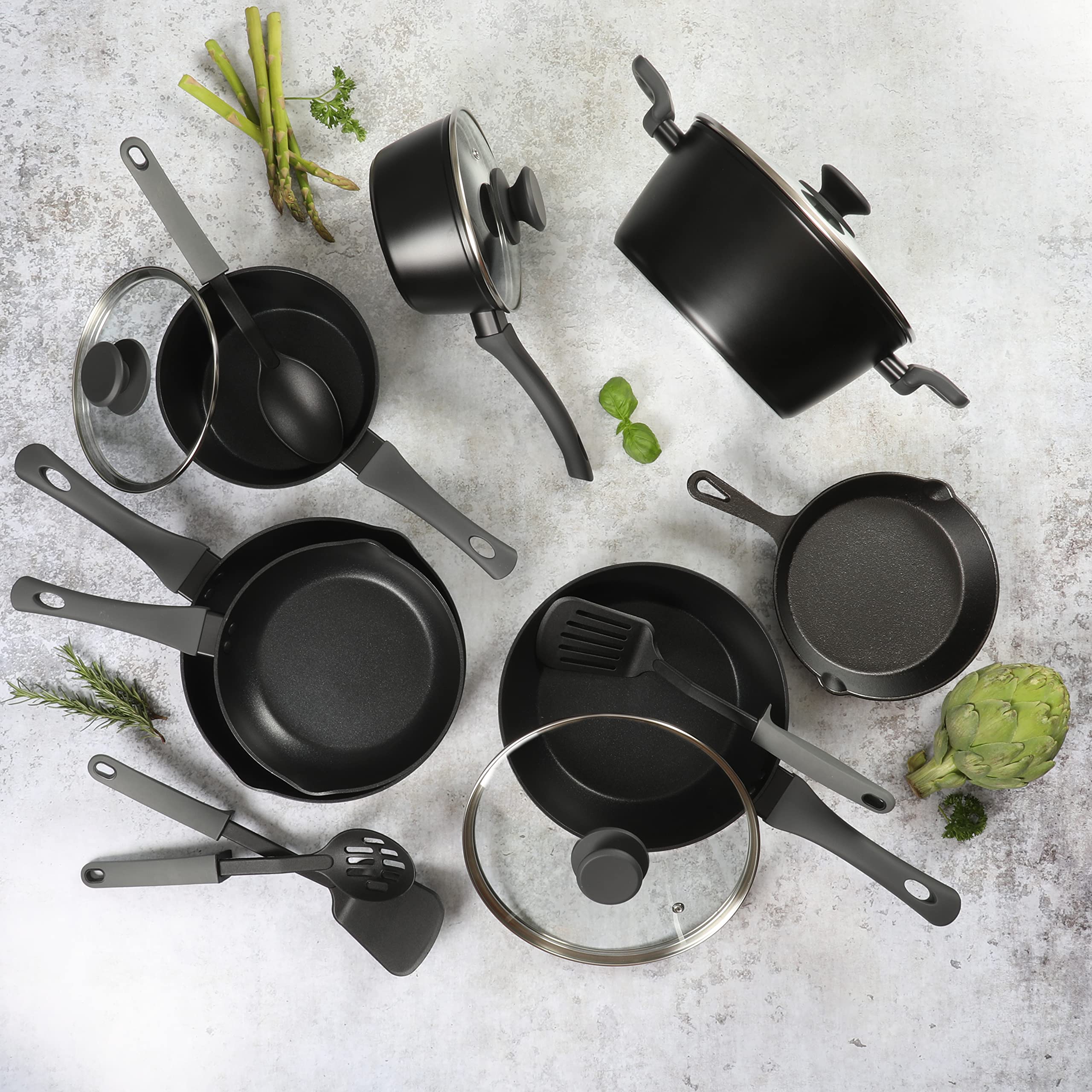 Mua Gibson Soho Lounge Nonstick Forged Aluminum Induction Pots and Pans ...