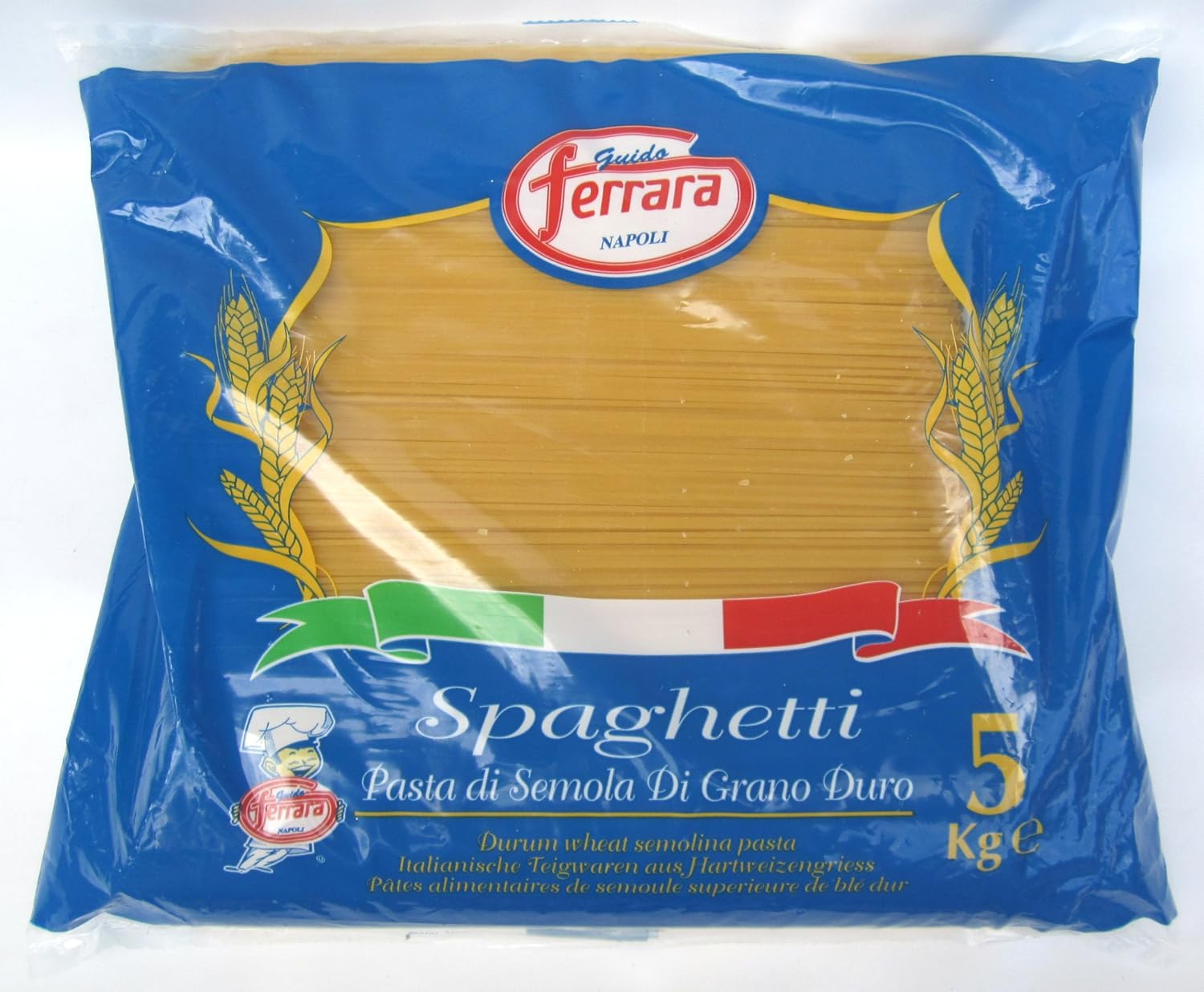 Amazon.com : Guido Ferrara: "Spaghetti" Durum Wheat Semolina Pasta 5 ...
