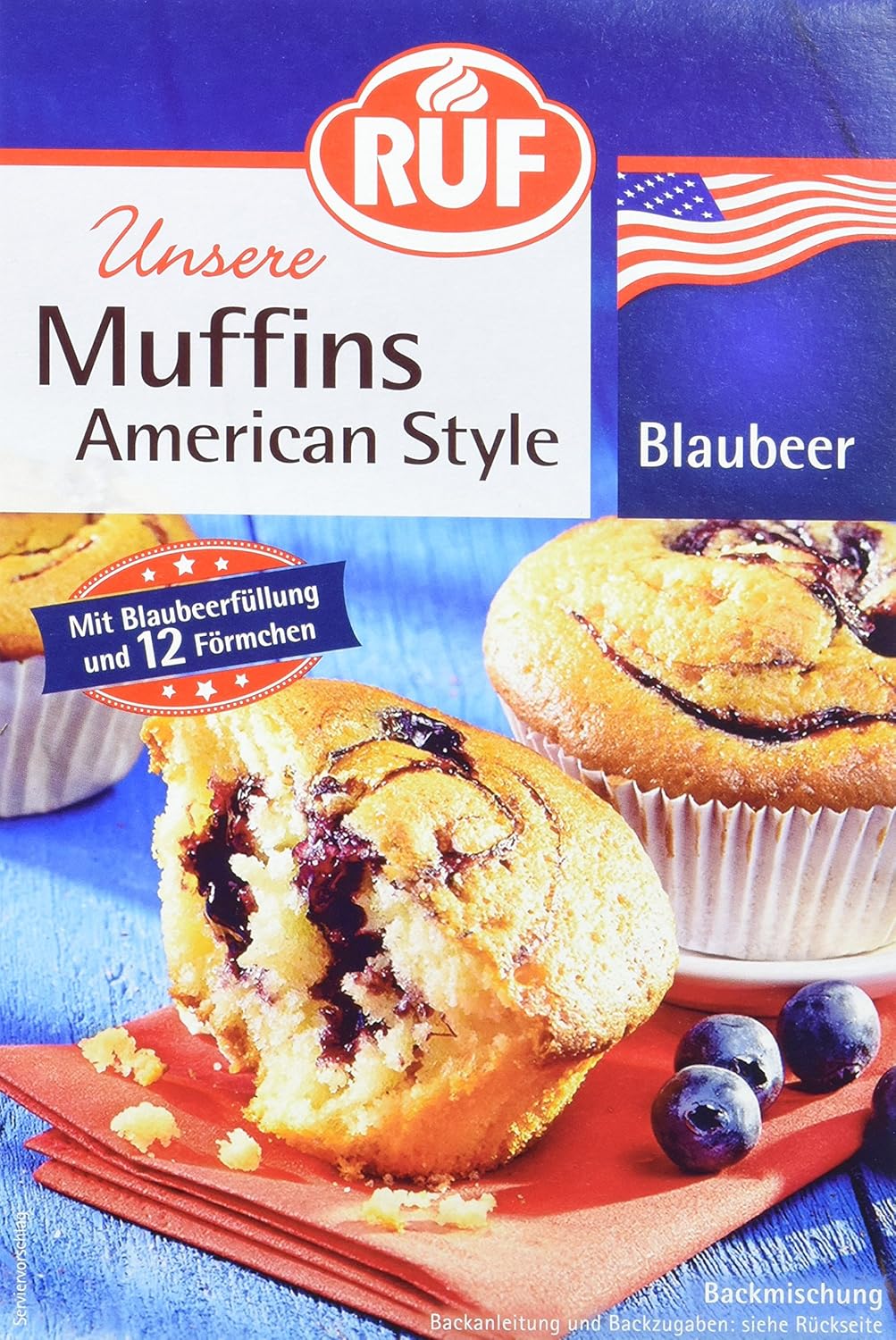 RUF Blaubeer Muffins, 8er Pack (8 x 325 g): Amazon.de: Lebensmittel ...