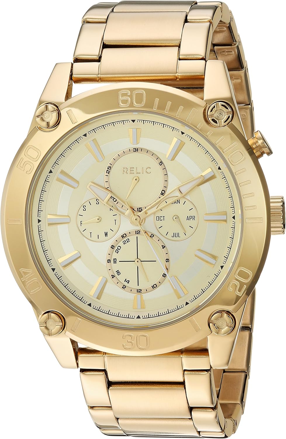 Relic ZR15880 Reloj para Hombre, Extensible Acero Dorado, Caratula ...