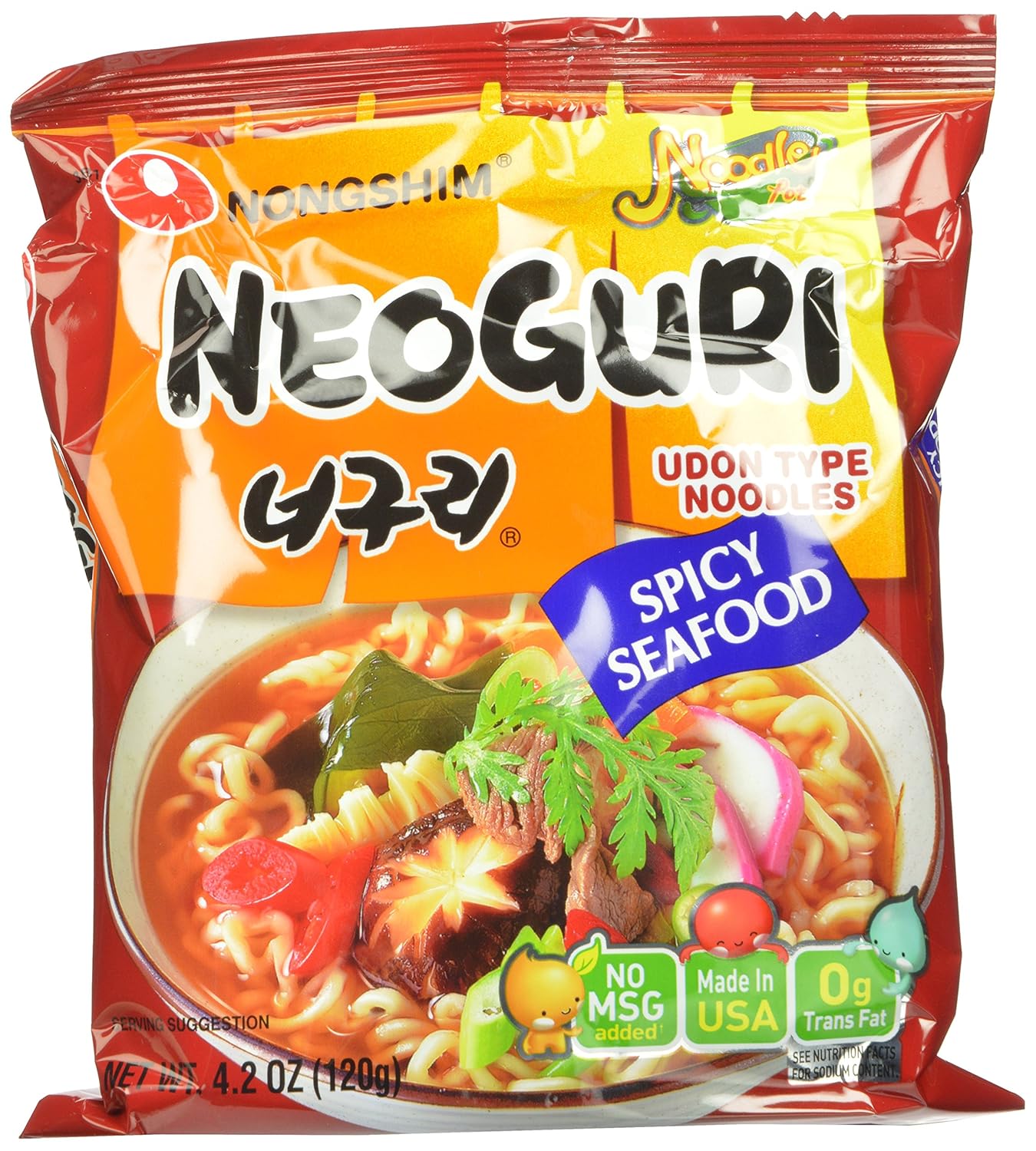 Nongshim Neoguri Noodles, Spicy Seafood, 4.2 Ounce (Pack of 16) | eBay