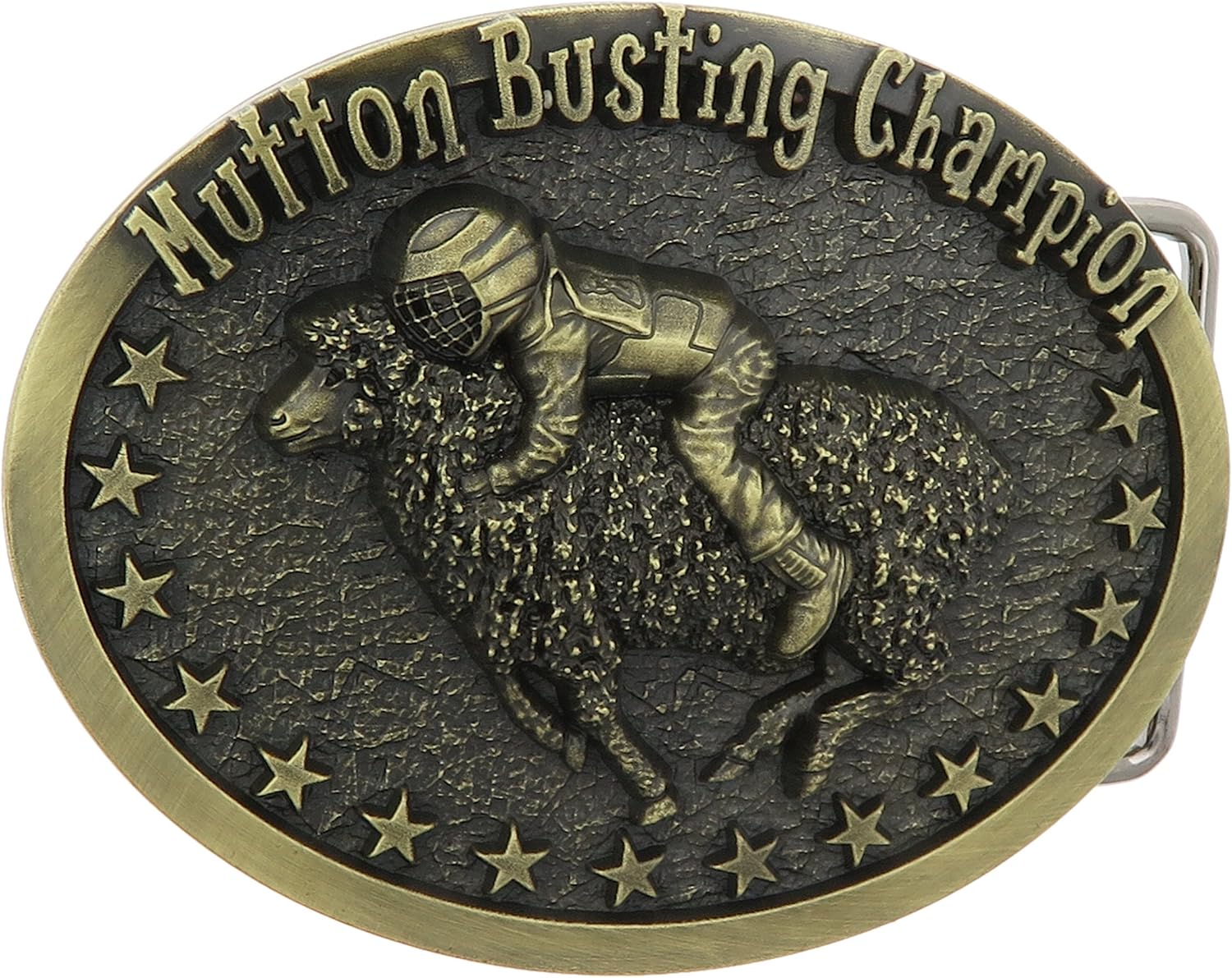 Amazon.com: Mutton Busting Champion Western Cowboy Bronze Plated Belt ...