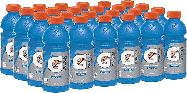 Gatorade Hydration Drink, Cool Blue Raspberry, 24 Count, 1.57 Liter ...