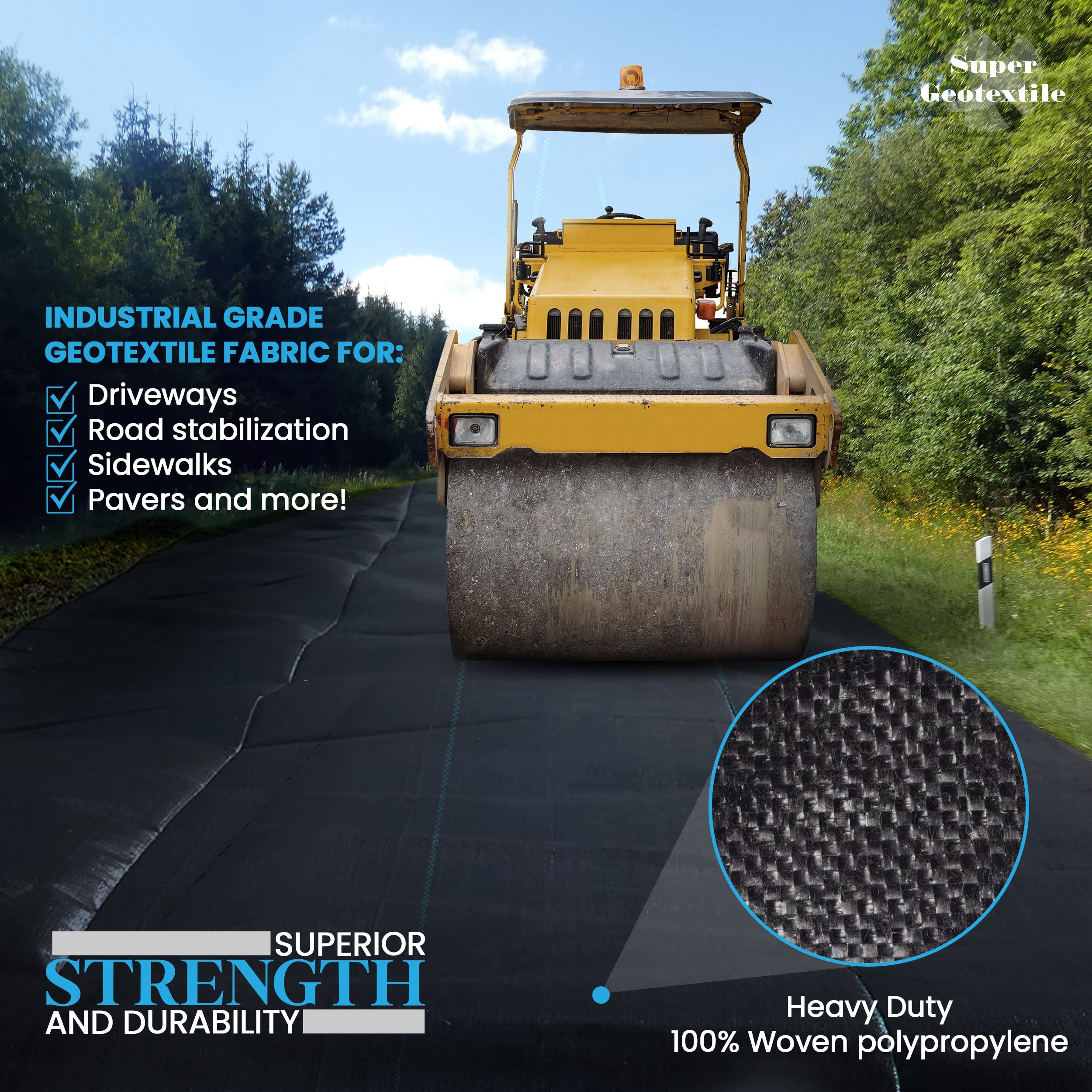 Mua Super Geotextile Woven Geotextile Fabric for Driveway and Road ...