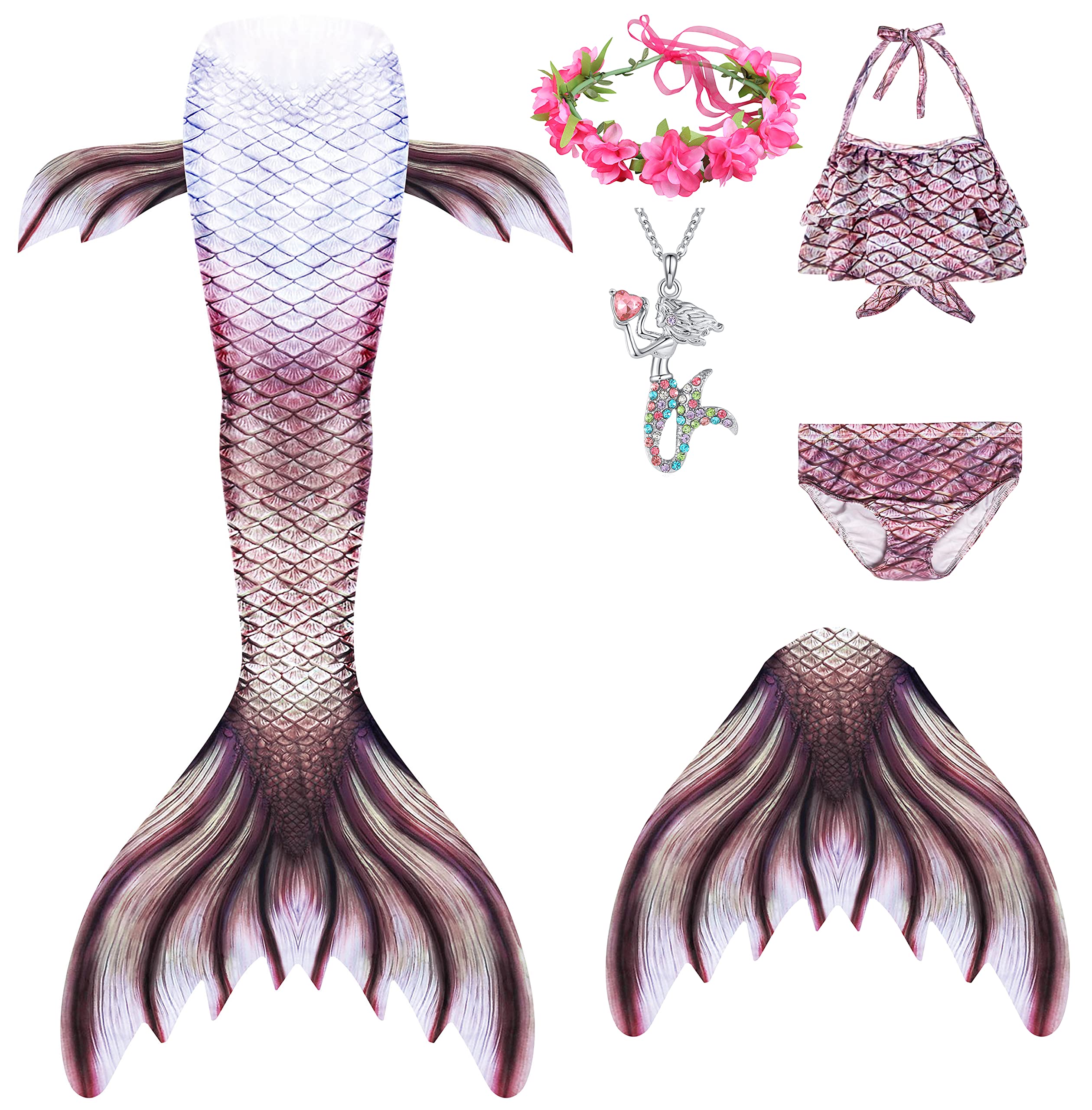 Mua Zentaifan Girls Mermaid Tail for Swimming with Monofin Kids ...
