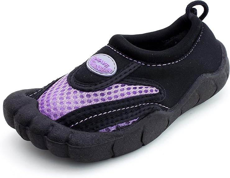 Amazon.com | Girls Outdoor Aqua Toe Water Shoes, Purple, 2 M US Little ...