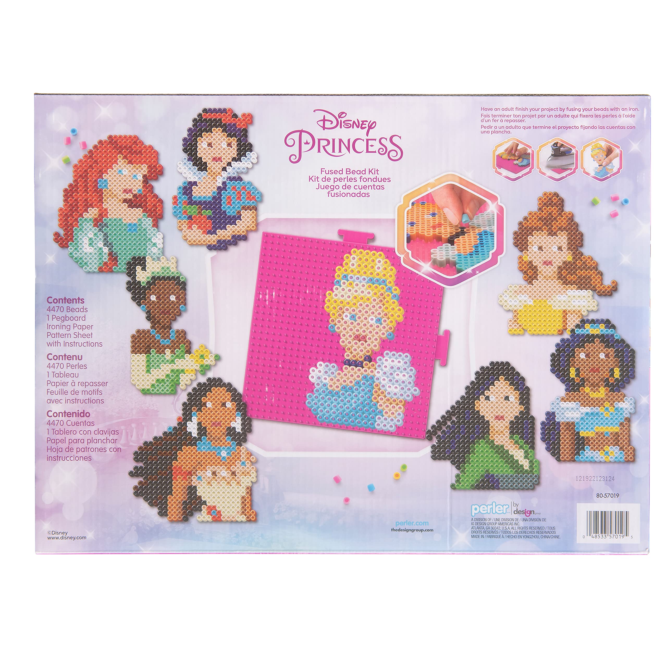 Perler Disney Princesses Deluxe Fused Bead Activity Kit With Patterns ...