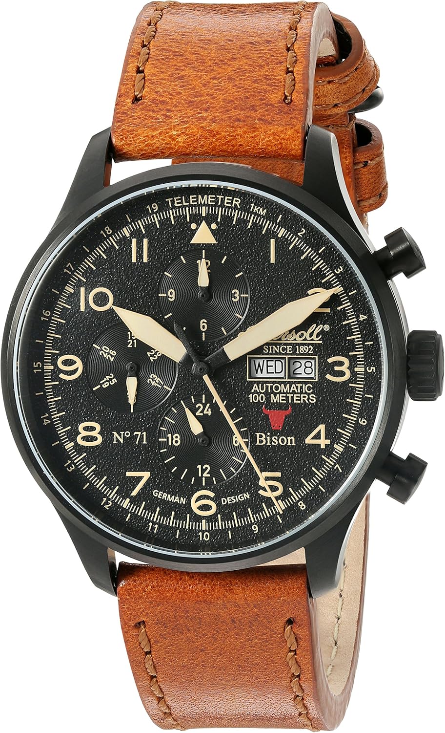 Ingersoll Automatic Men's Automatic Watch with Black Dial Chronograph ...