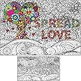 Amazon.com: Large Wall Coloring Poster for Adults and Kids - Love Tree ...