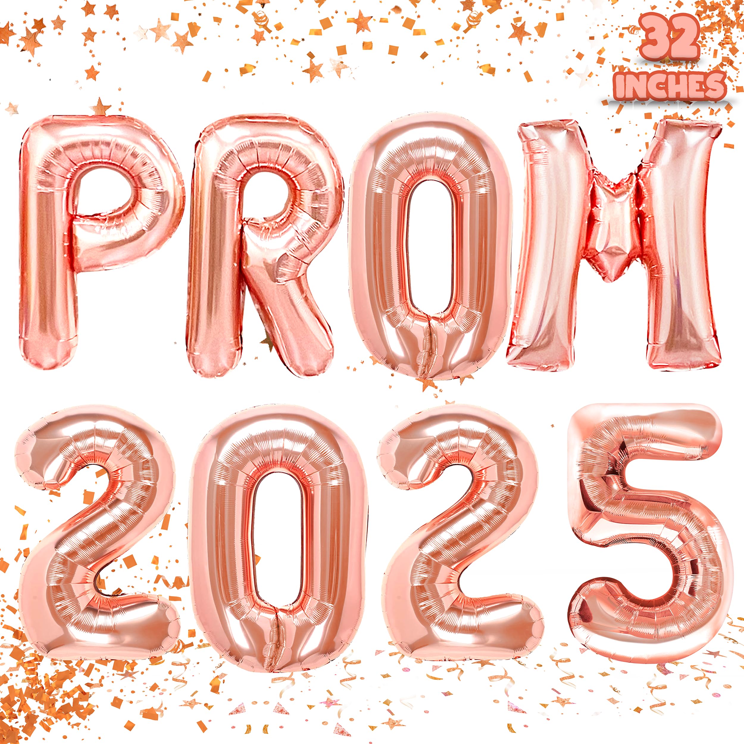 algpty Prom 2025 Balloons Rose Gold 32 Inch Giant - Prom 2025 ...