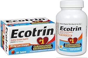 Amazon.com: Ecotrin Low Strength Safety Coated Aspirin | NSAID | 81mg ...