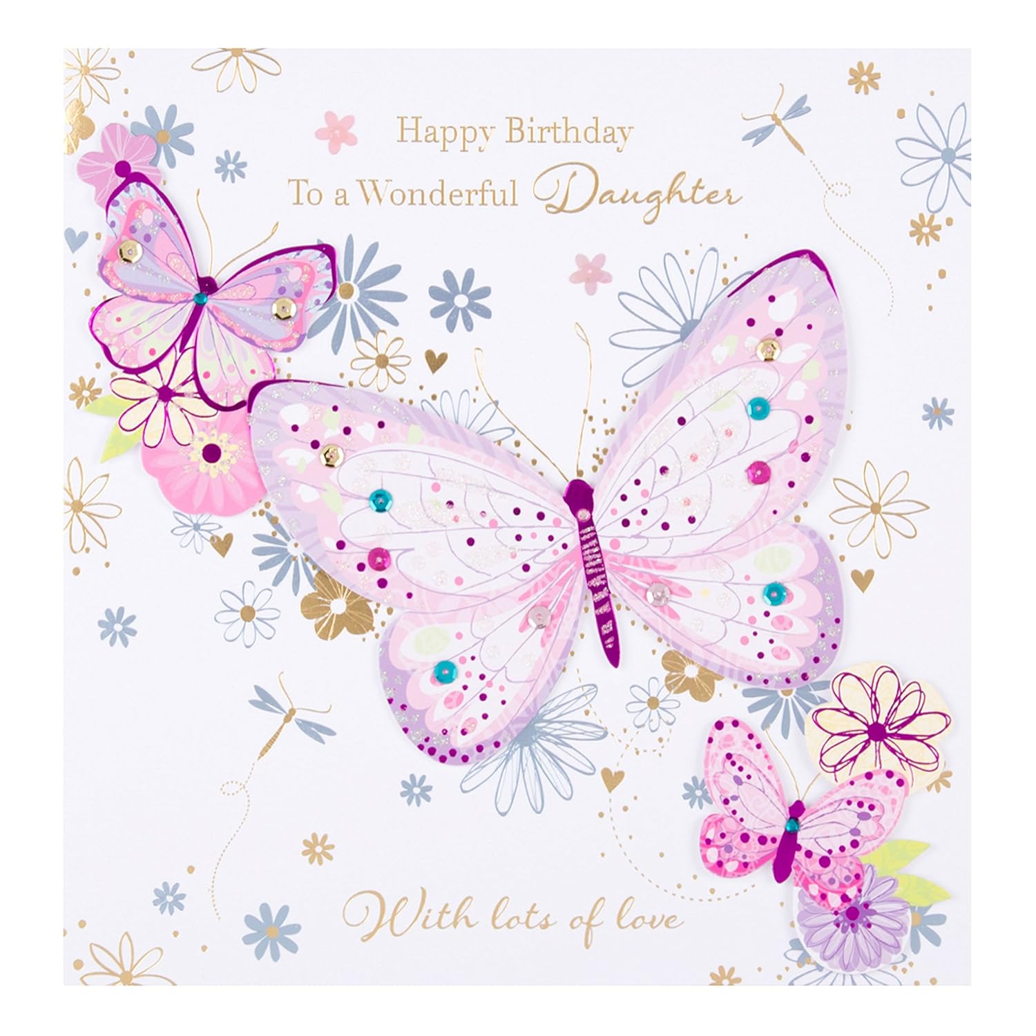 Hallmark Ling Daughter Birthday Card Lots Of Love Large Amazon co hallmark-ling-daughter-birthday-card-lots-of-love-large-amazon-co