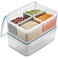 Komax Biokips Large Food Storage Container w/4 Nestable Compartments ...