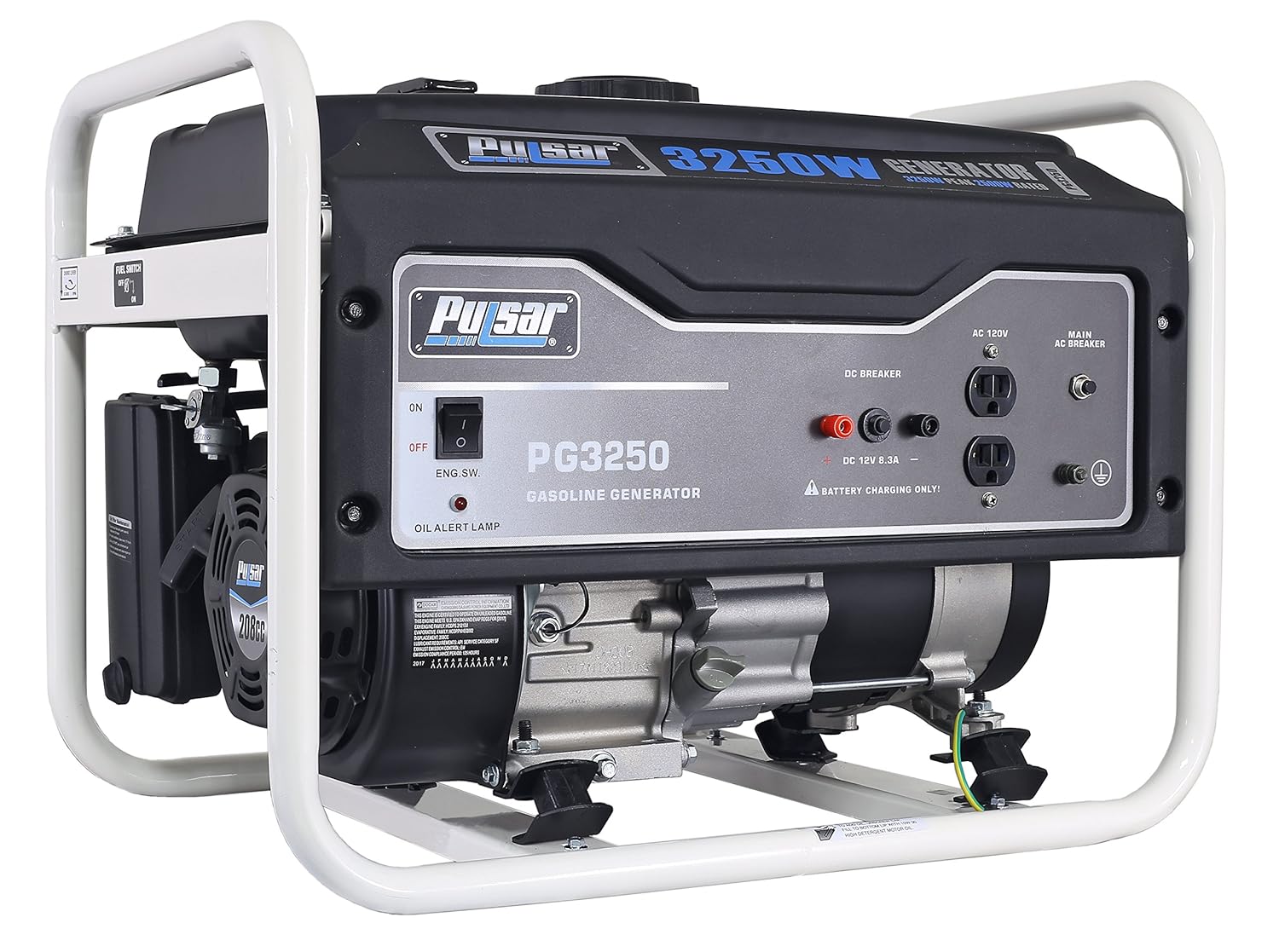 Pulsar 3,250W Portable Gas-Powered Generator, PG3250