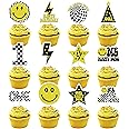 Amazon.com: One Happy Dude Cupcake Toppers - 48 Pcs Smiley Face 1st ...