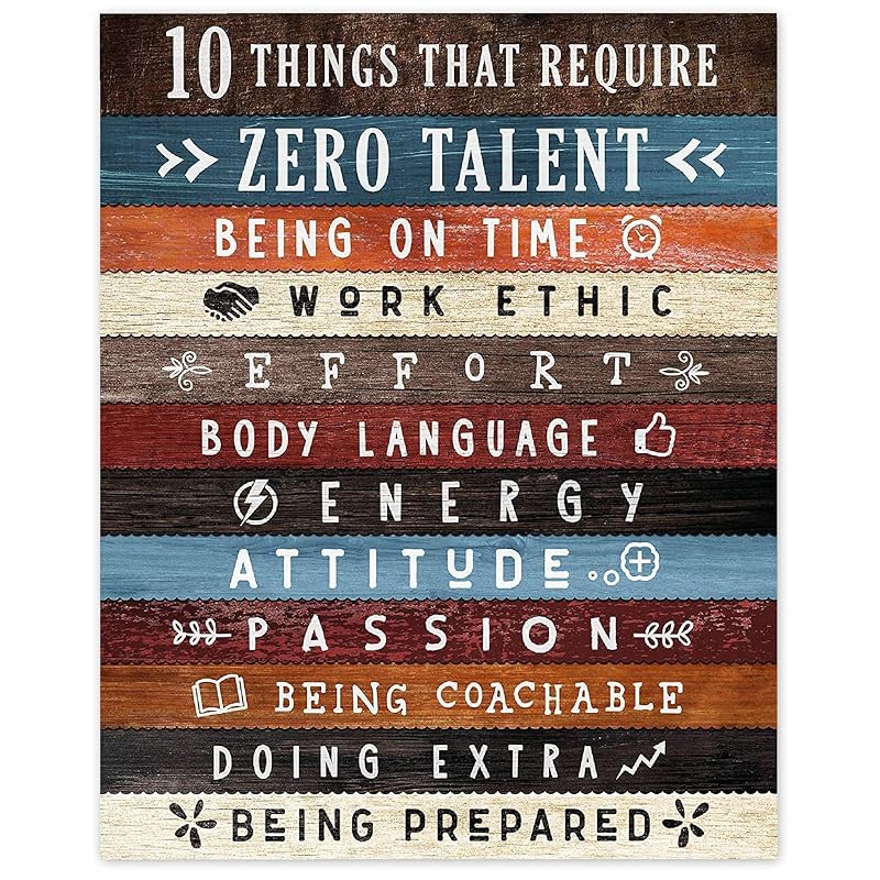 Amazon.com: Farmhouse 10 Things that Require Zero Talent Poster Prints, Set of 1 (8x10) Unframed ...