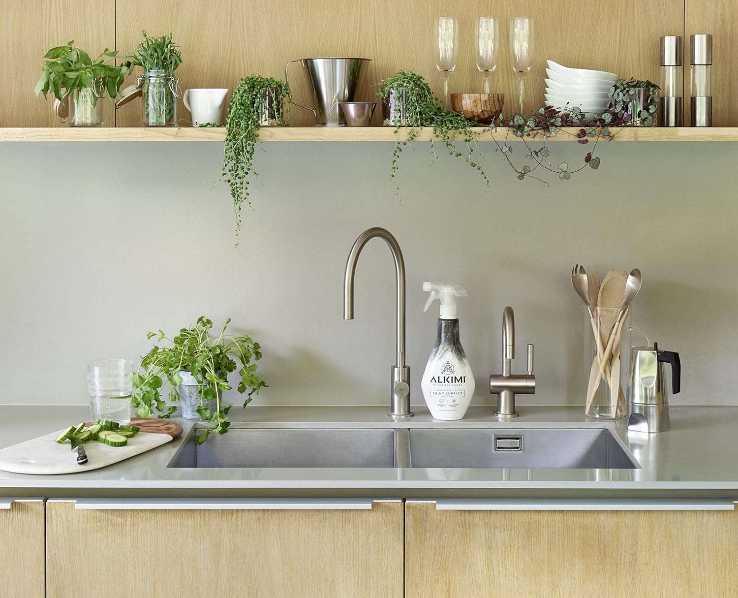 ALKIMI Shiny Surface Cleaner with Bergamot Oil and Lemongrass 500ml ...