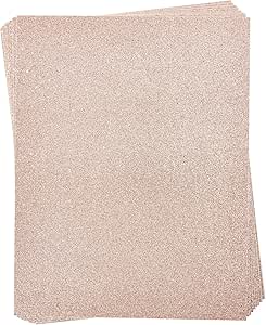 Amazon.com: Rose Gold Glitter Cardstock Paper for Arts and Crafts, DIY ...