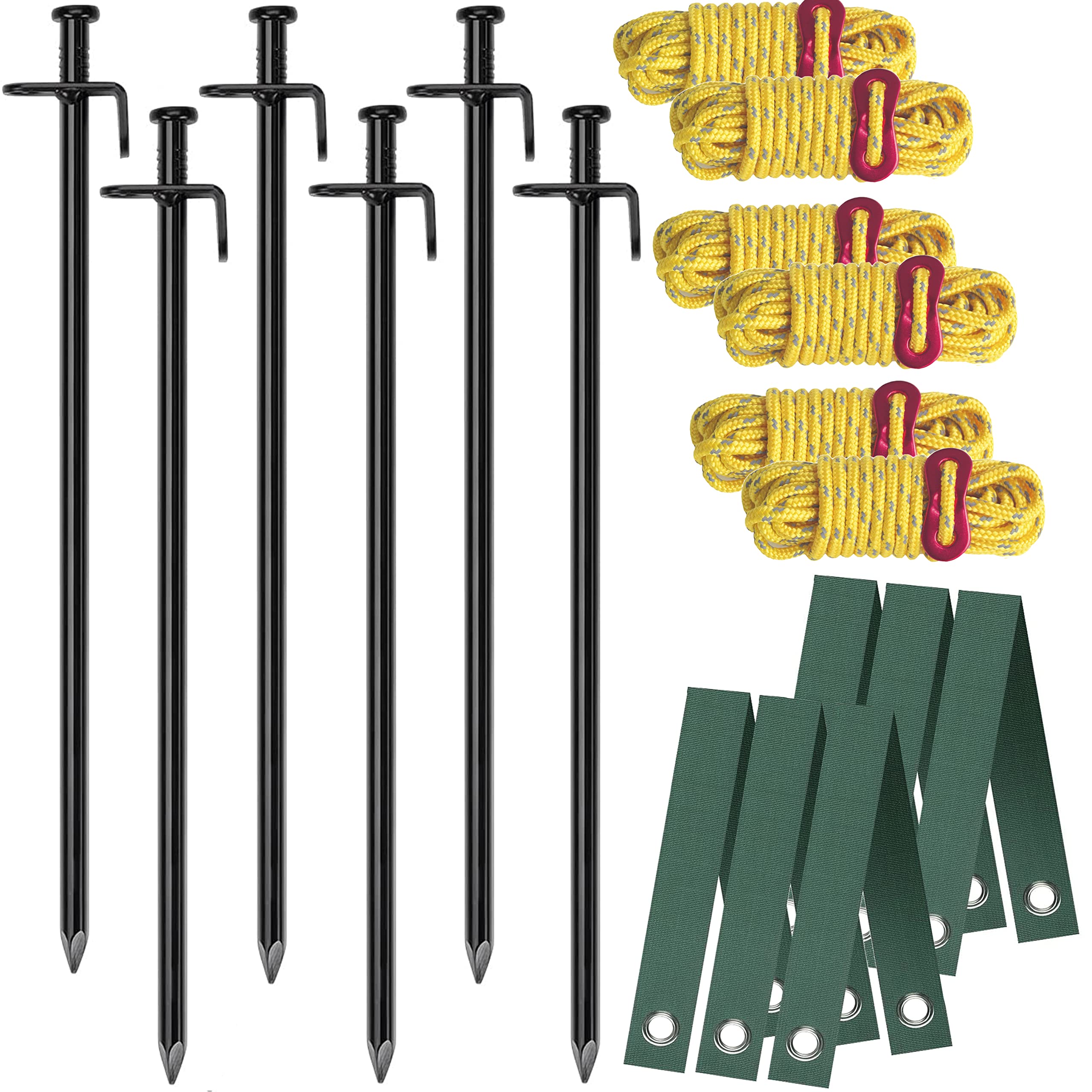 Aoipend Heavy Duty Tree Stakes Kit, Tree Supports for Leaning Tree 6 ...