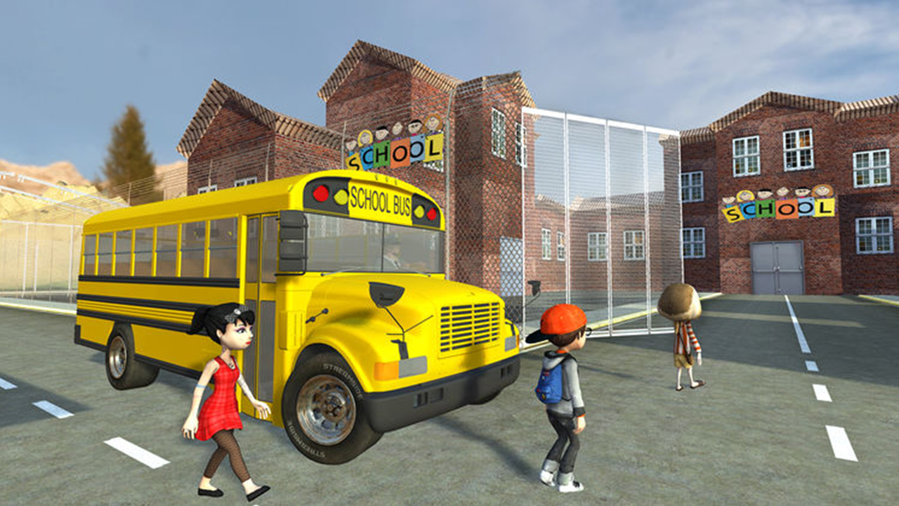 High School Crazy Bus Driving Simulator 3D: Kids Transport Simulator ...