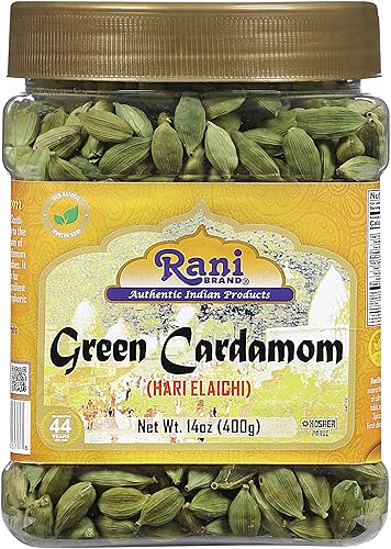 Rani Green Cardamom Pods Spice (Hari Elachi) 14oz (400g) PET Jar ~ All ...